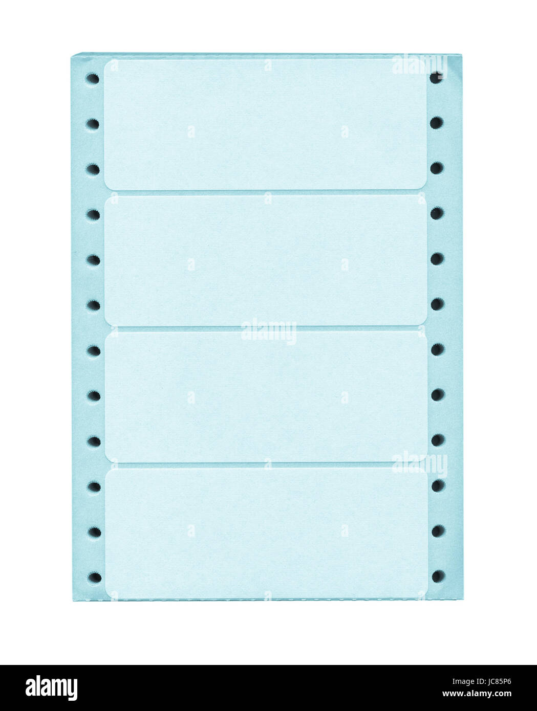 Sticker labels stationery for office use - cool cyanotype Stock Photo ...