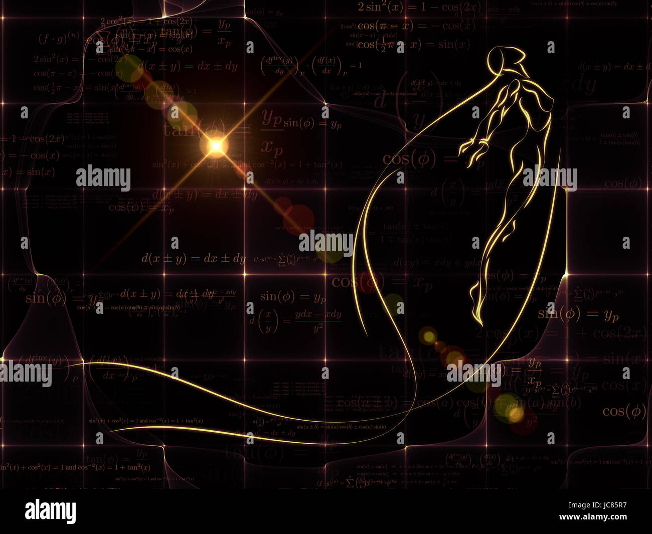 Geometry of Man series. Background composition of Human line drawing ...
