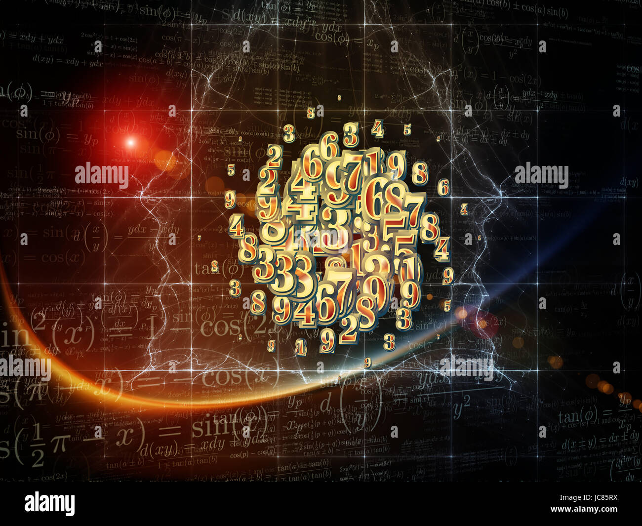 Space Geometry series. Backdrop design of Math, geometry and design ...