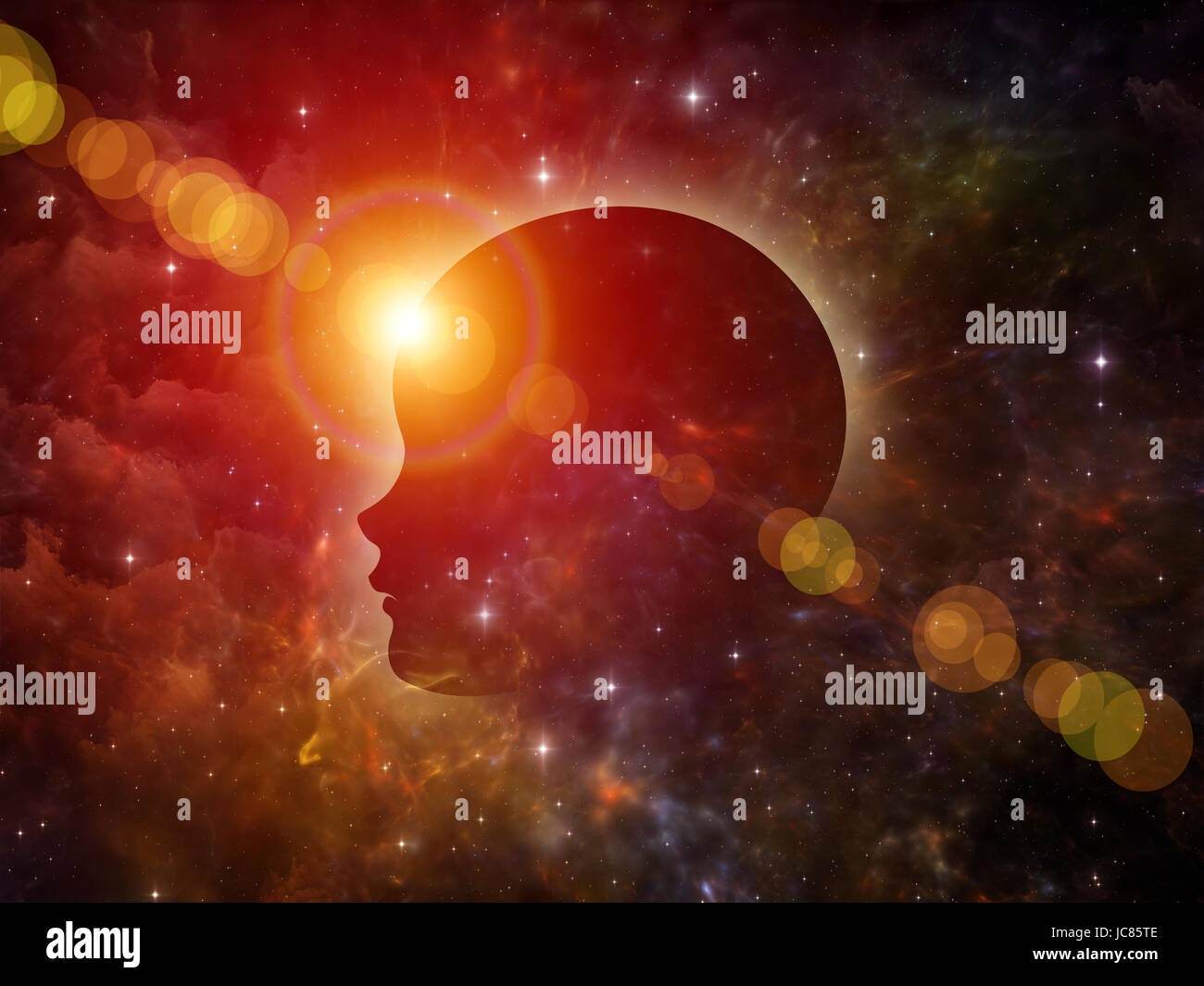 Mind Geometry series. Creative arrangement of Human profile, math and ...