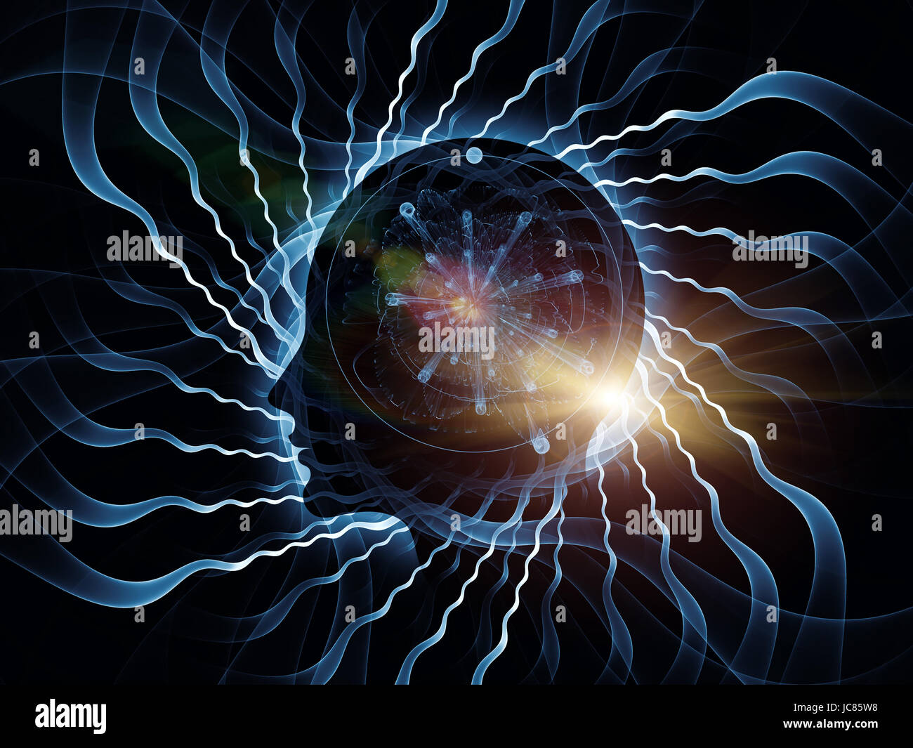 Mind Geometry series. Background composition of Human profile, math and ...