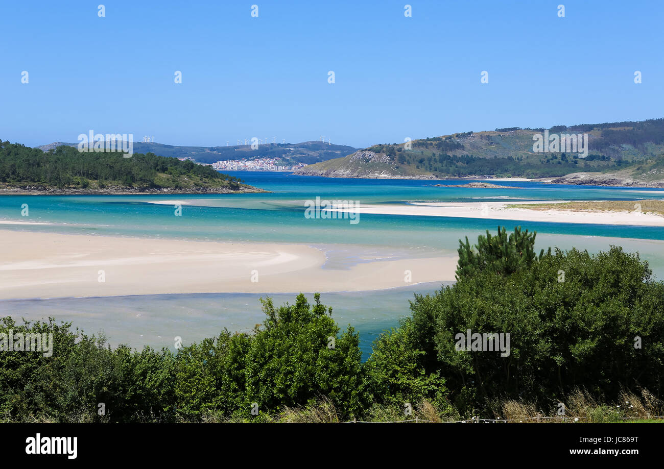 Picturesque coastal landscape at Ponteceso, a small fishing village on ...