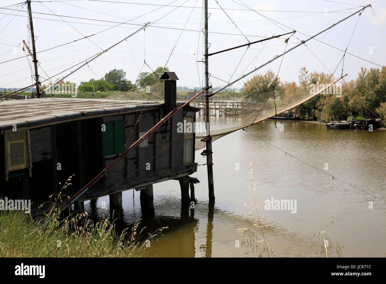 Comacchio, Po river, Delta Regional Park, Emilia Romagna, Italy Stock ...