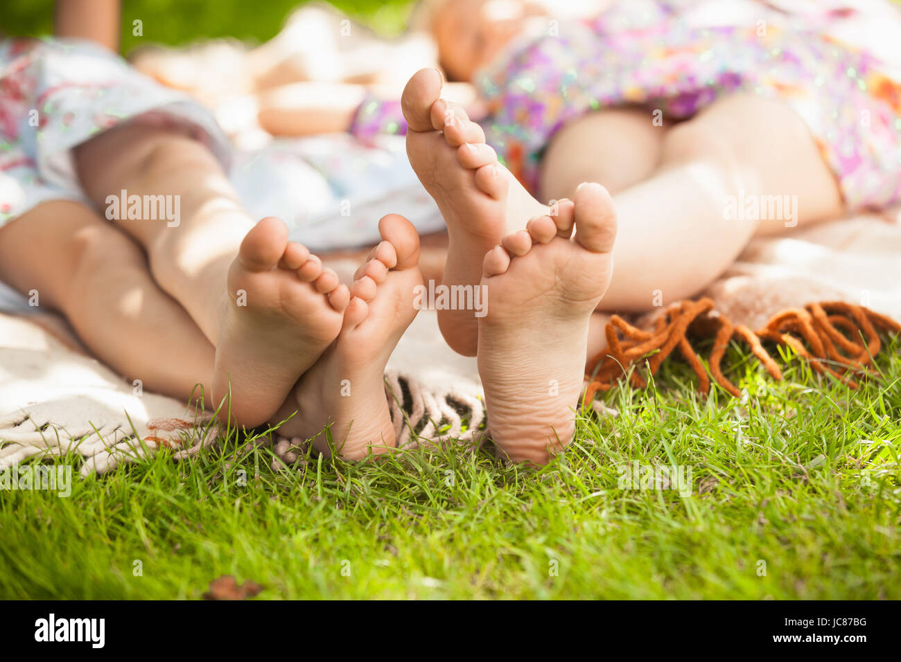 Two feet barefoot meadow hi-res stock photography and images - Alamy