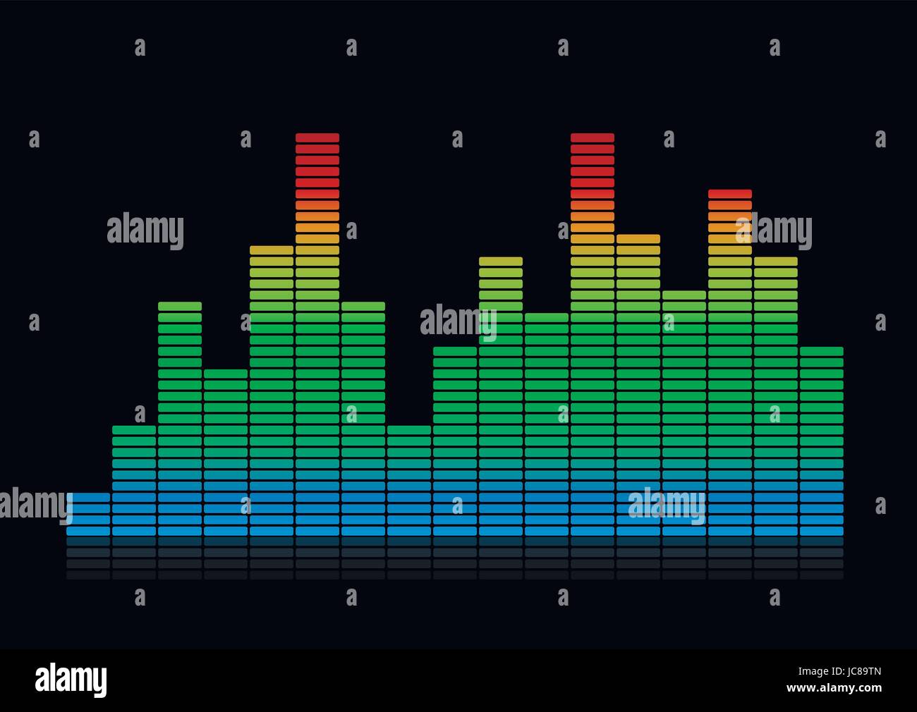 Colored Audio equalizer waves Stock Vector Image & Art - Alamy