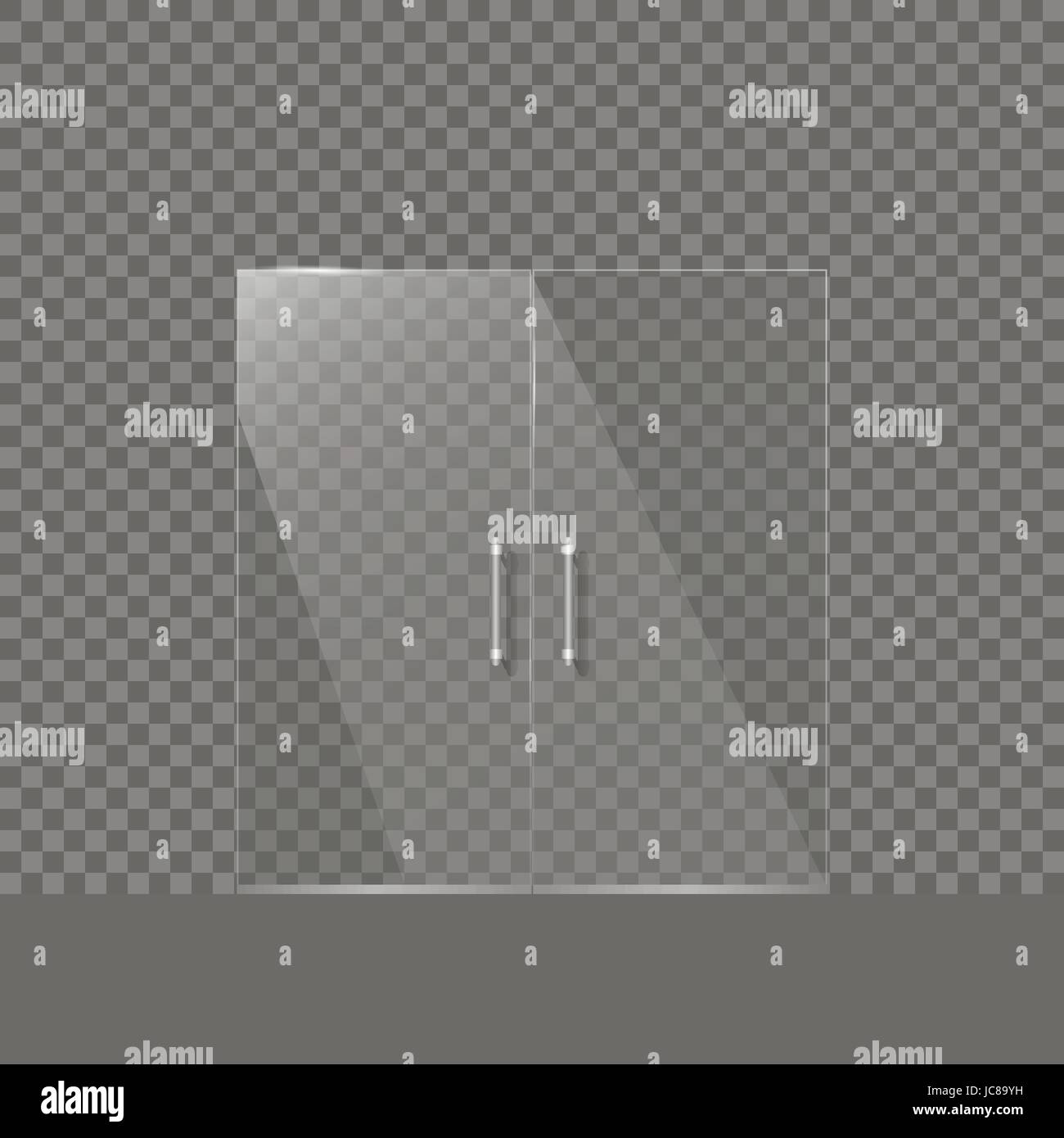 Transparent glass door Stock Vector Image & Art - Alamy