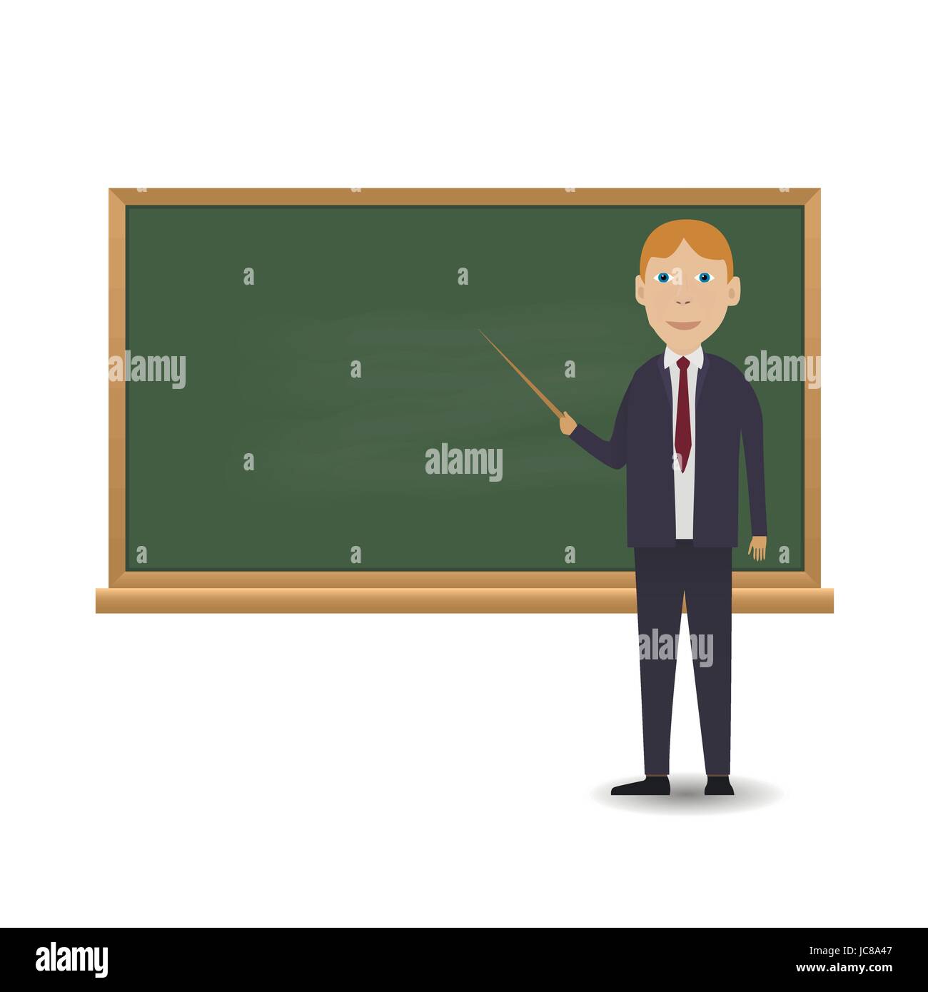 Illustration Cartoon Teacher In Classroom Stock Vector Images Alamy
