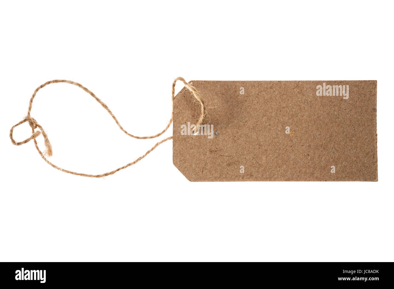 Blank tag with string, isolated on white background Stock Photo - Alamy