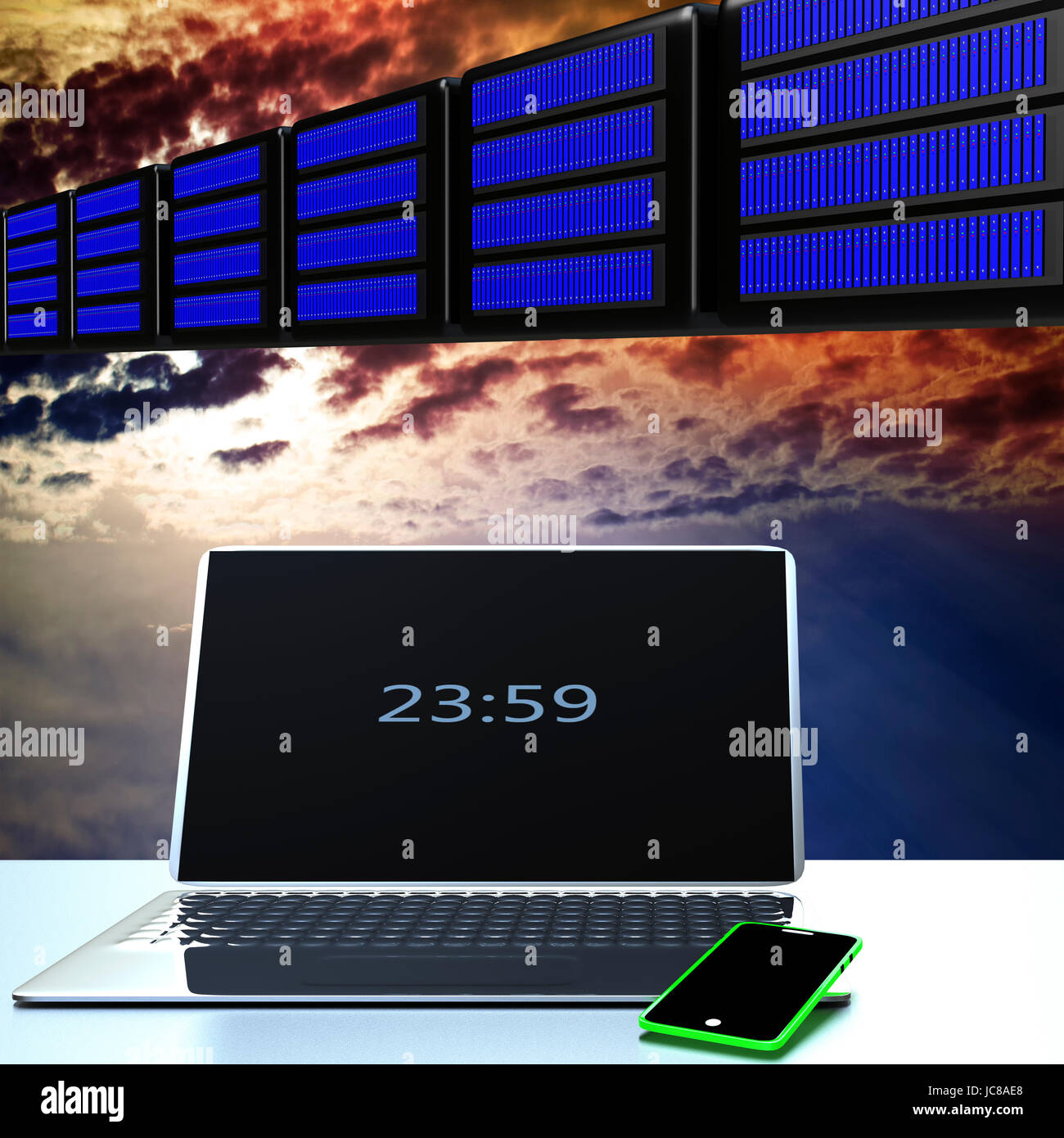 Cloud computing, technology connectivity concept for adv or others ...