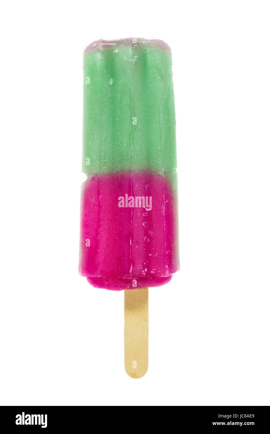 Frosty colorful popsicle isolated on white background Stock Photo - Alamy