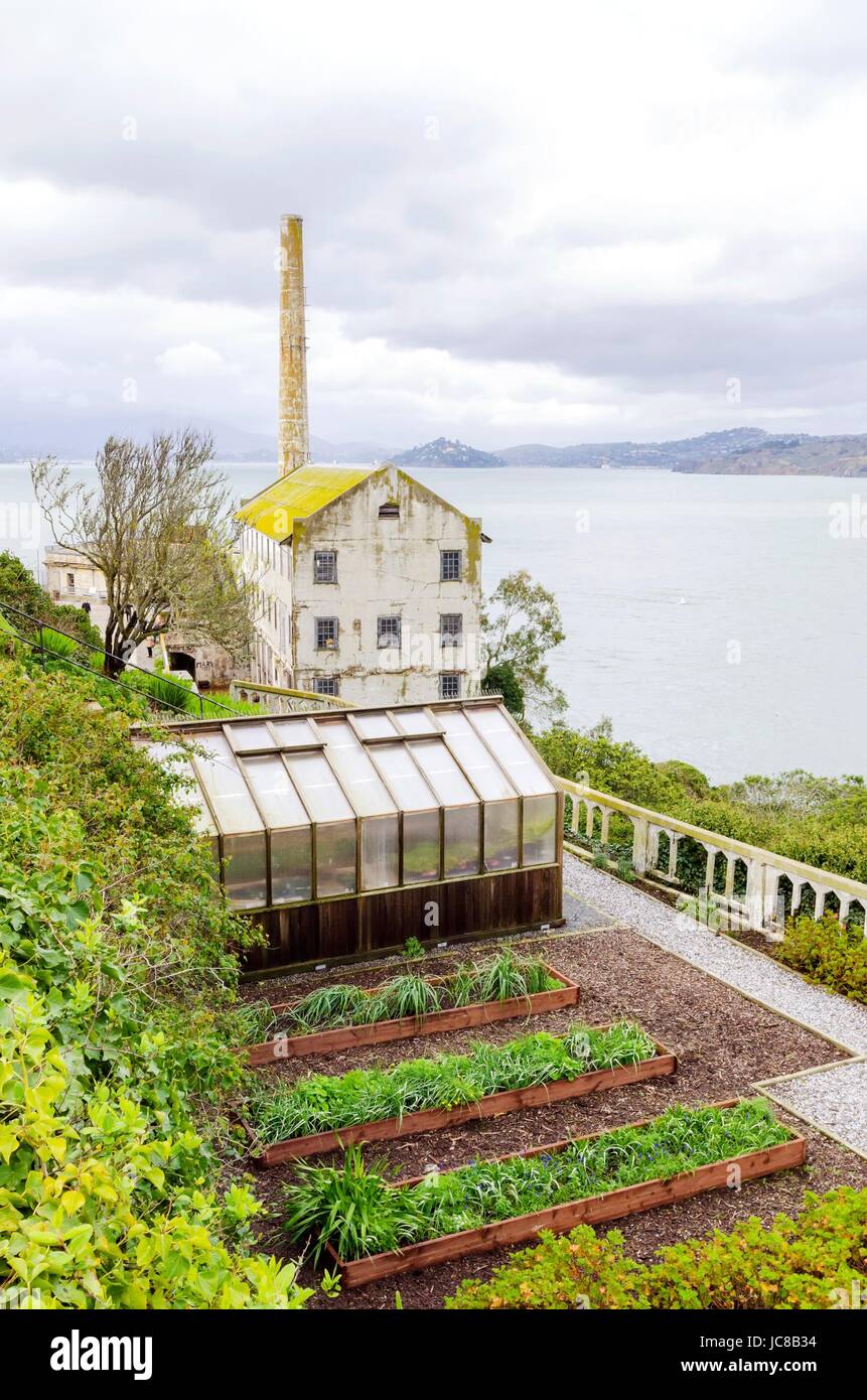 The Alcatraz Penitentiary island, now a museum, in San Francisco ...