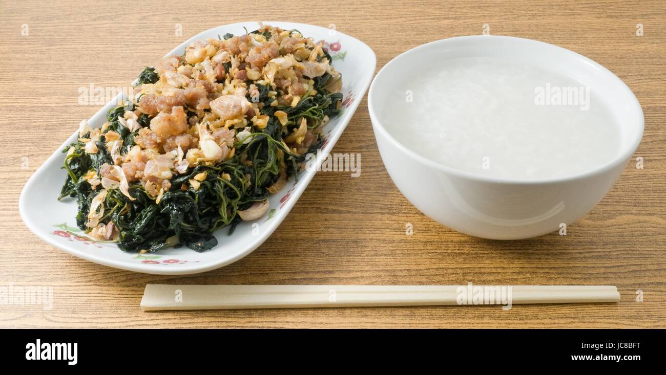 Chinese Traditional Food, Stir Fried Jews Mallow Leaves or Mulukhiyah ...