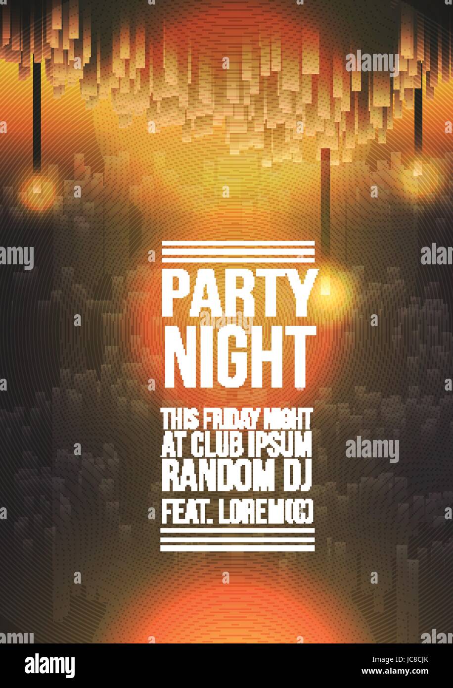 Abstract Modern Party Flyer - Vector Illustration Stock Vector Image ...