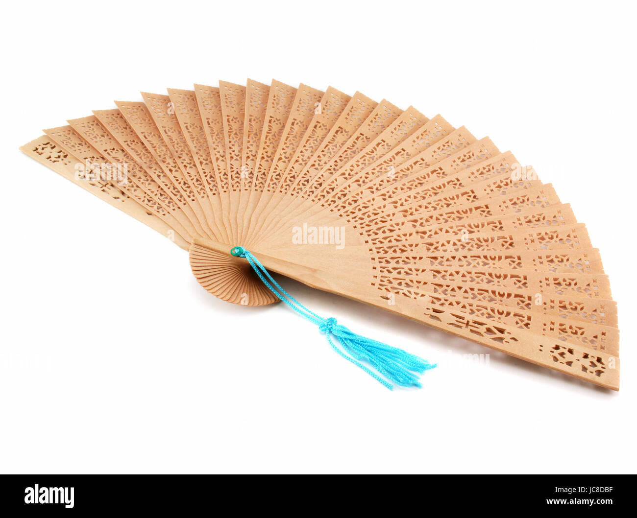 Wood fan isolated on a white background Stock Photo - Alamy