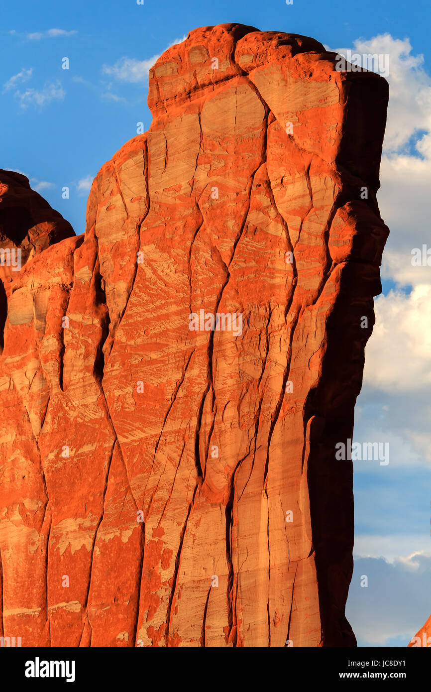 Orange Rock Patterns Park Avenue Section Arches National Park Moab Utah ...