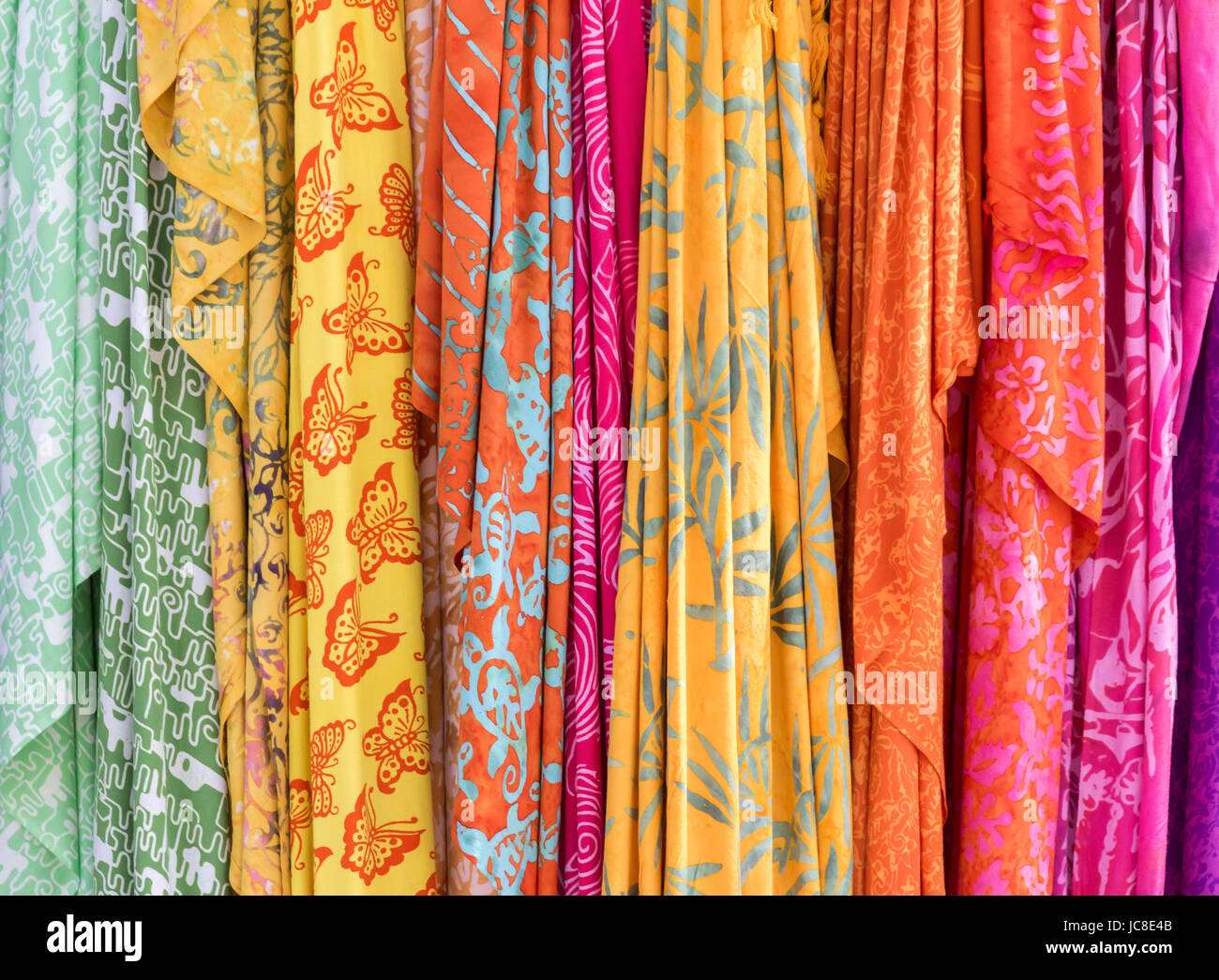 full frame various colorful fabrics background Stock Photo - Alamy