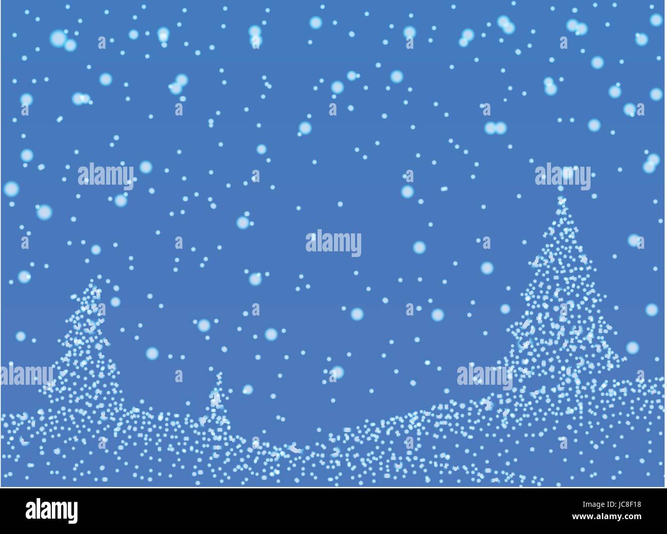 Abstract falling snow. gradient circles of falling snow on bllue ...