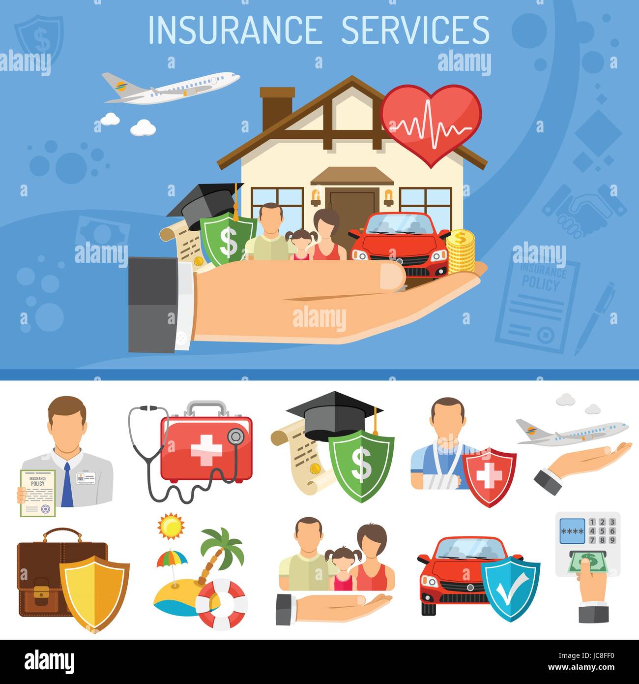 Insurer vector vectors hi-res stock photography and images - Alamy