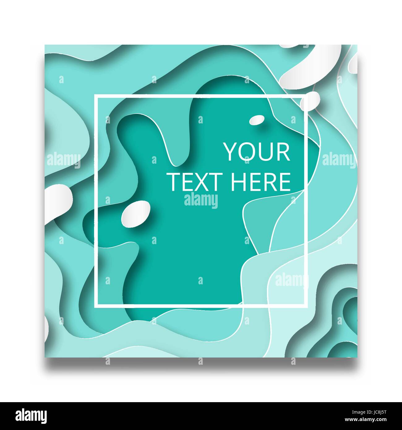 3D abstract background with paper cut shapes. Vector design layout for ...