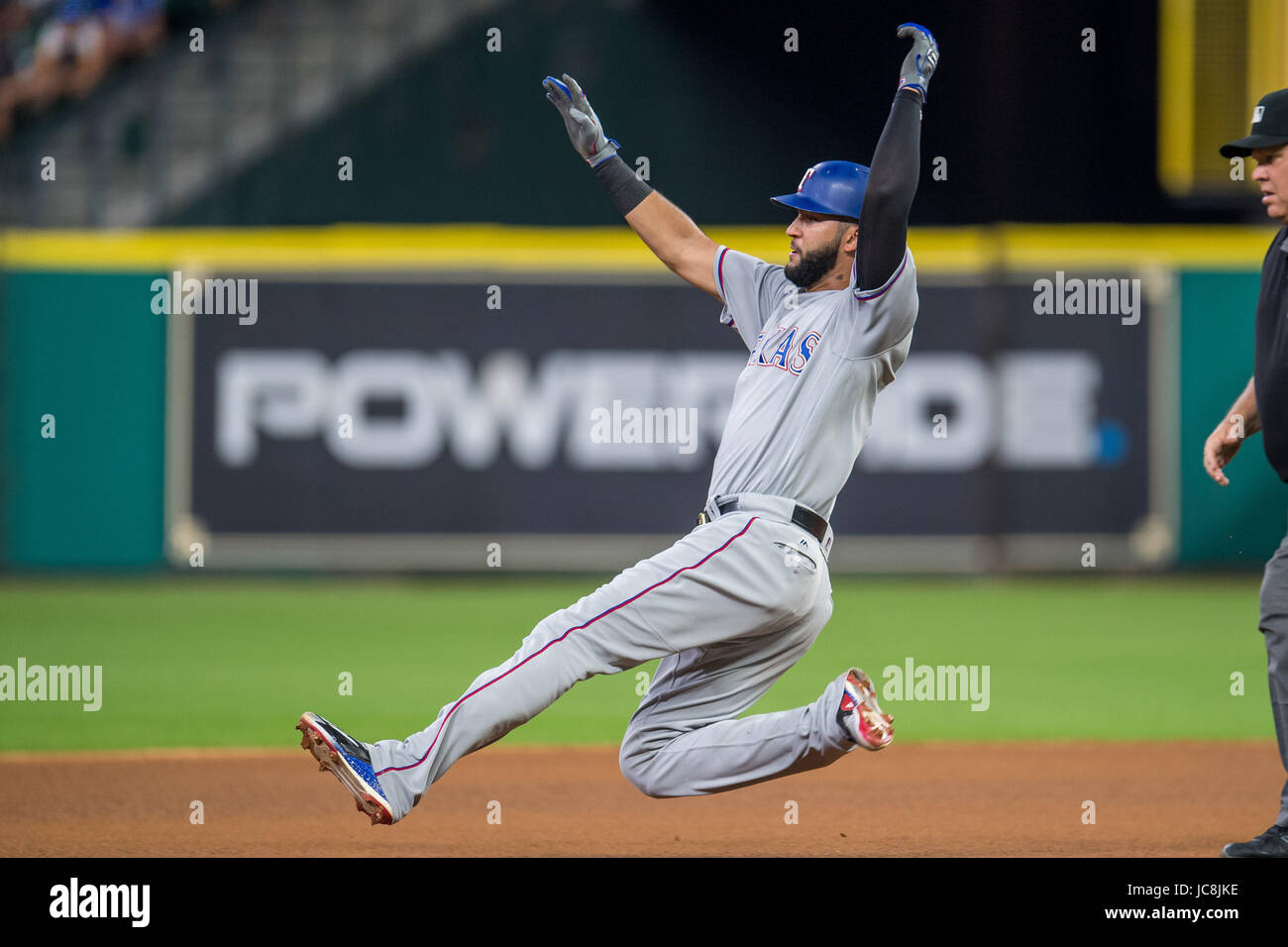 Houston, TX, USA. 13th June, 2017. Texas Rangers left fielder Nomar ...