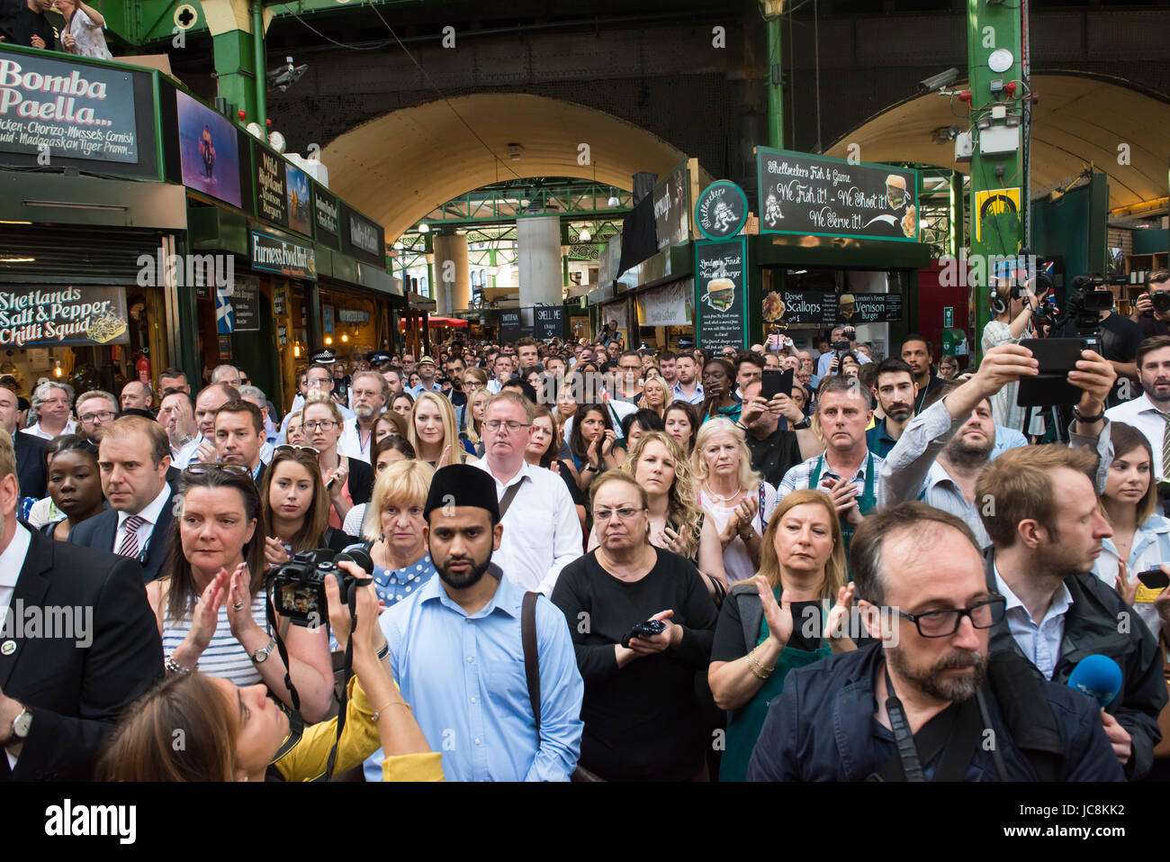 London, UK. 14th June, 2017. Borough Market open to the public ...