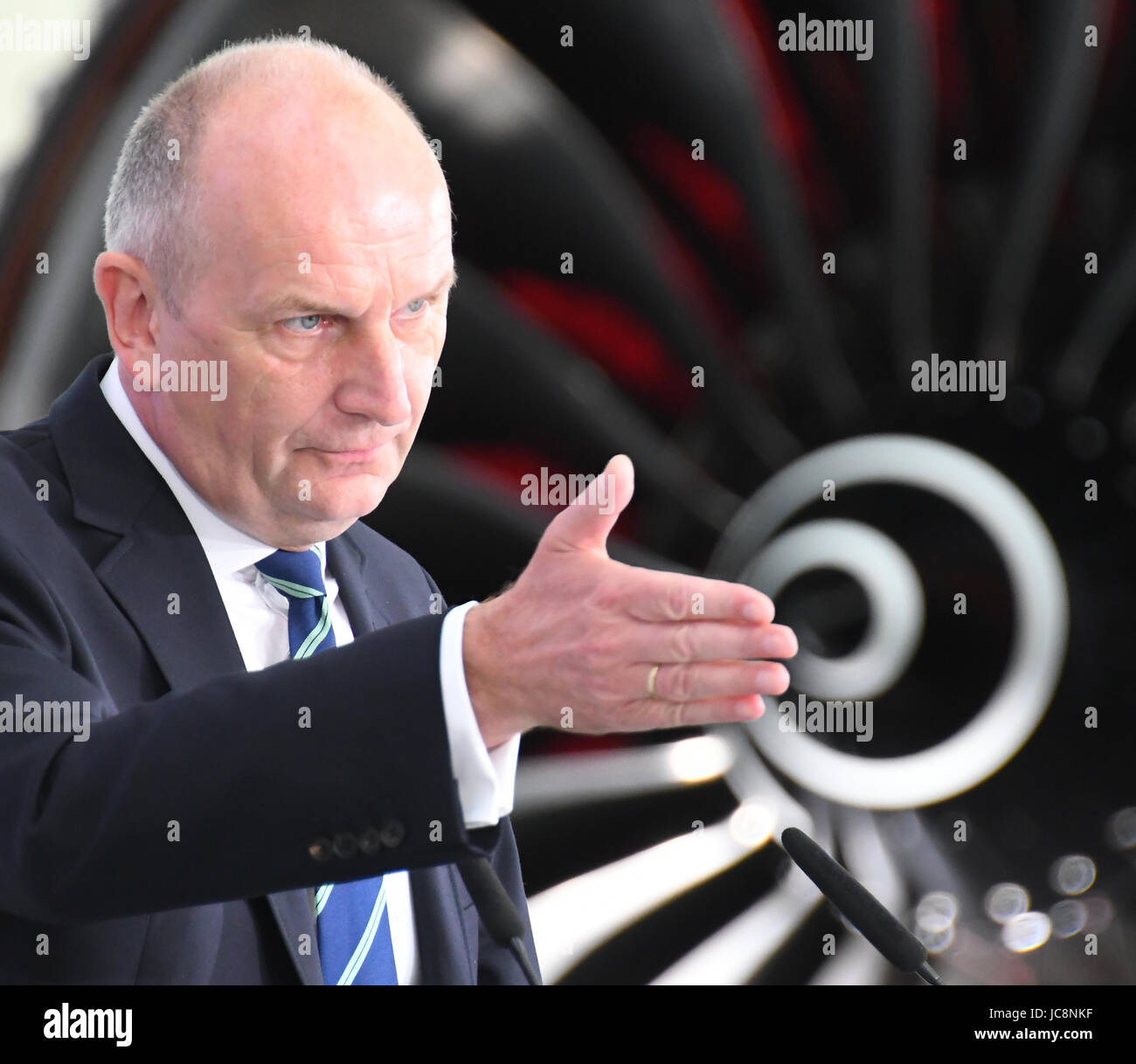 Brandenburg's prime minister Dietmar Woidke speaks in front of the new ...