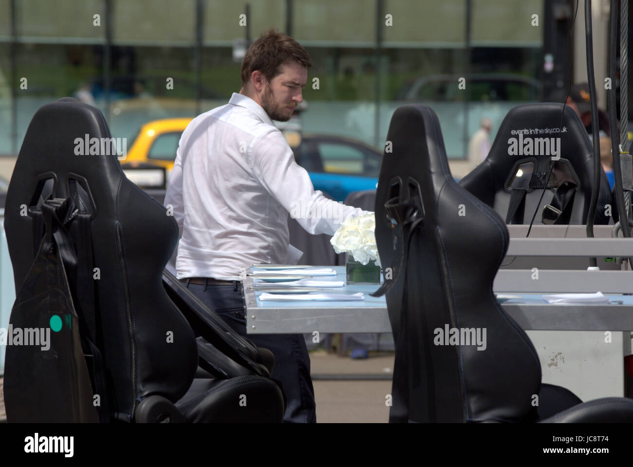 Glasgow, Scotland, UK. 14th June. The 'flying restaurant' was set up ...
