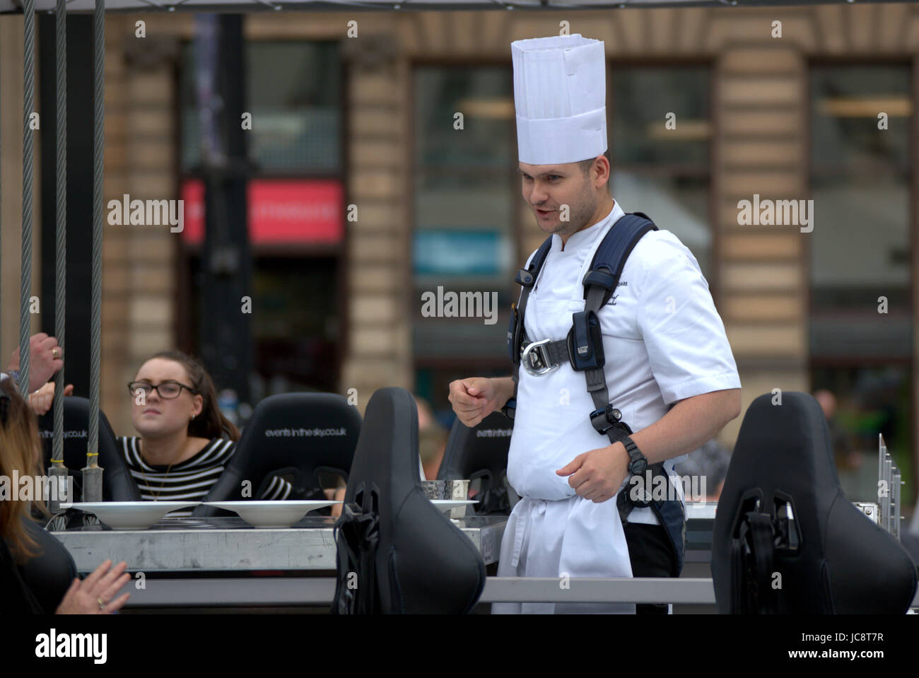 Glasgow, Scotland, UK. 14th June. The 'flying restaurant' was set up ...