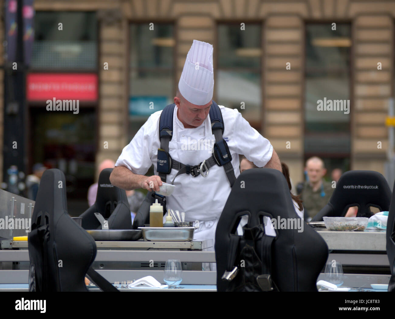 Glasgow, Scotland, UK. 14th June. The 'flying restaurant' was set up ...