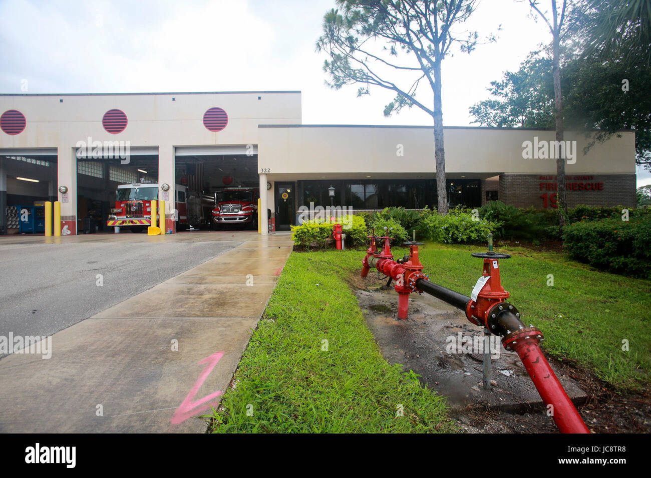 Florida, USA. 14th June, 2017. Palm Beach County Fire Rescue Station 19 ...