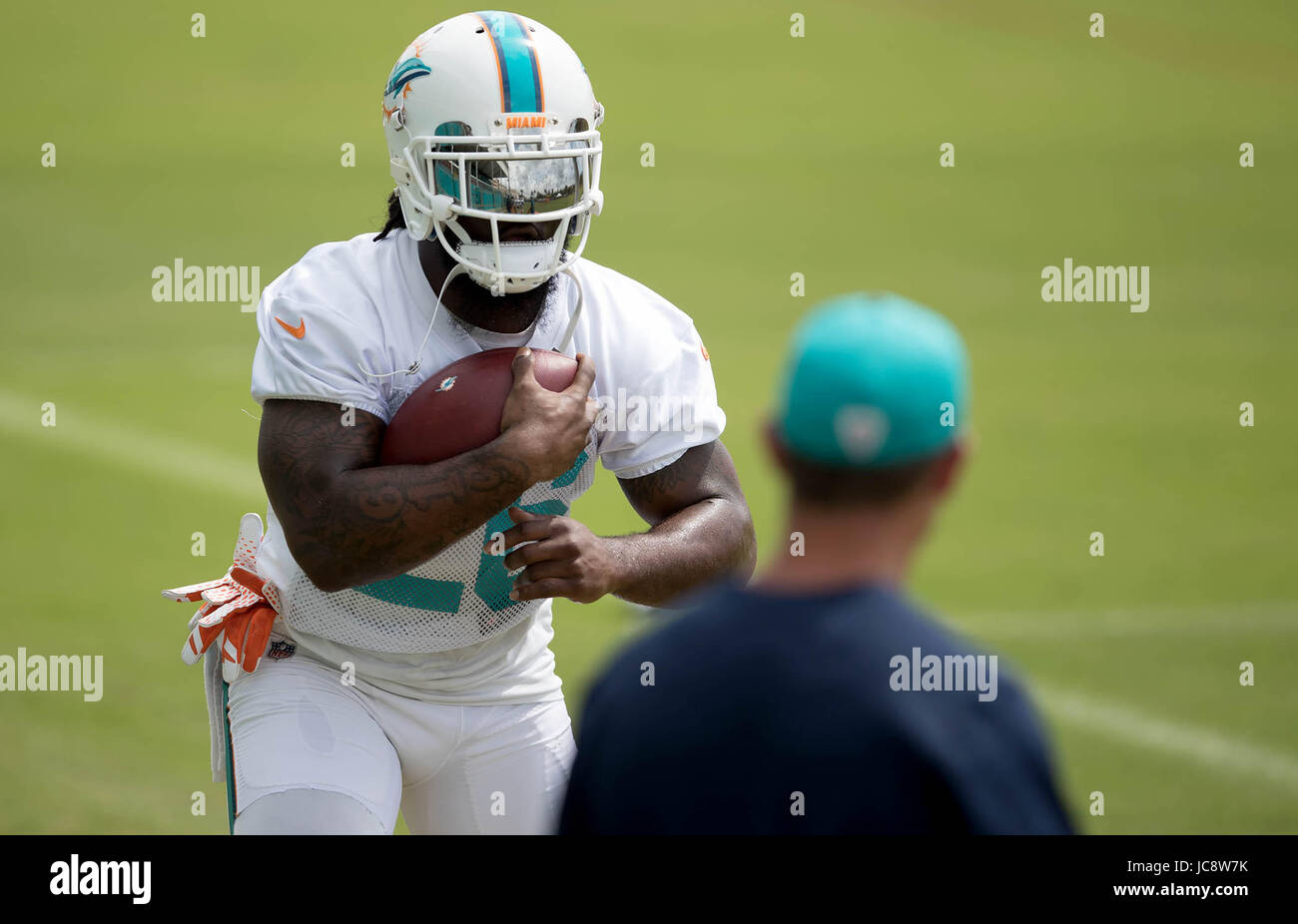 Davie, Florida, USA. 14th June, 2017. Miami Dolphins running back ...