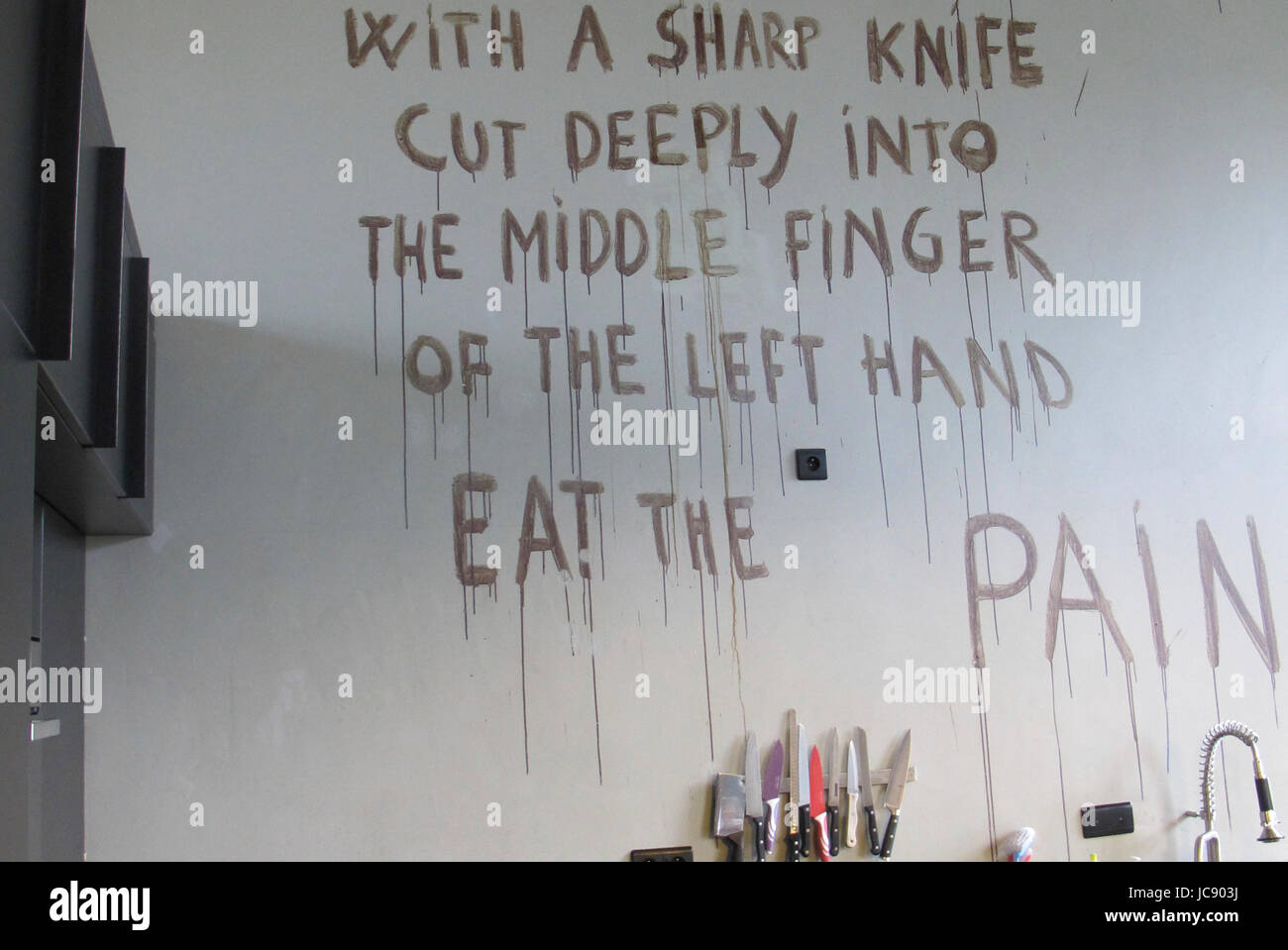 Antwerp, Belgium. 27th Apr, 2017. The artwork 'Spirit Cooking' by ...