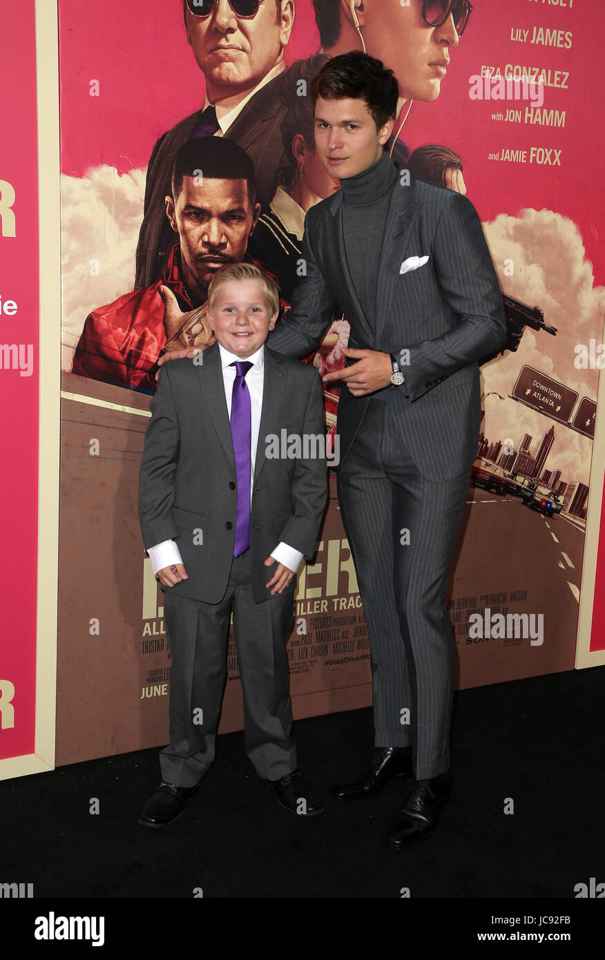 Los Angeles, USA. 14th Jun, 2017. Brogan Hall, Ansel Elgort, at ...