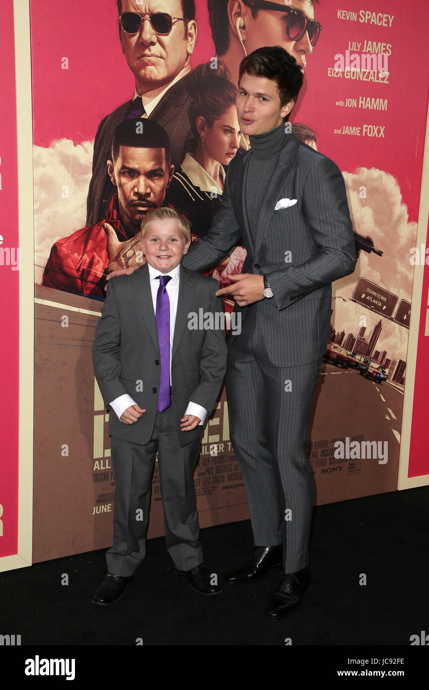 Los Angeles, USA. 14th Jun, 2017. Brogan Hall, Ansel Elgort, at ...