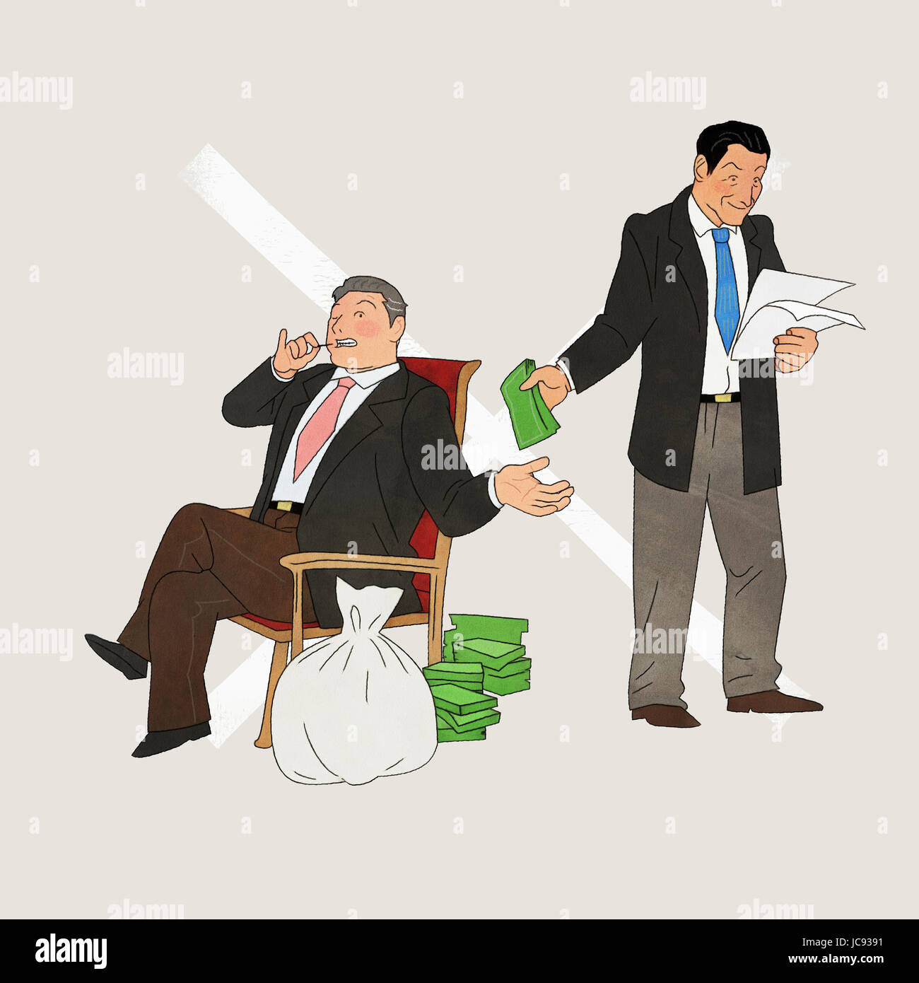 Illustration representing anti-bribery Stock Photo - Alamy