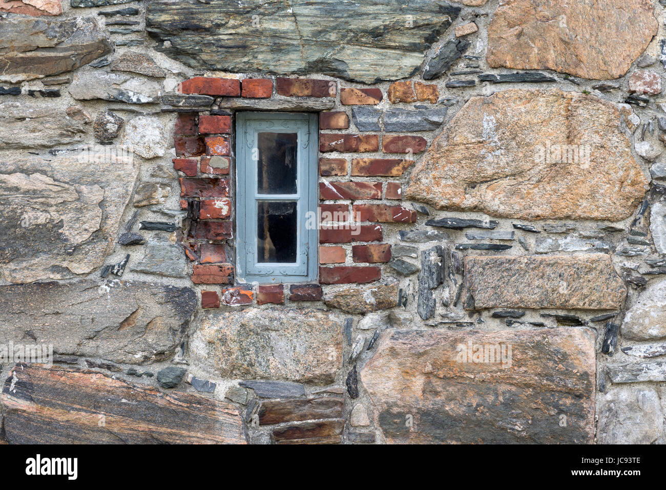 Narrow window in a stone wall Stock Photo - Alamy