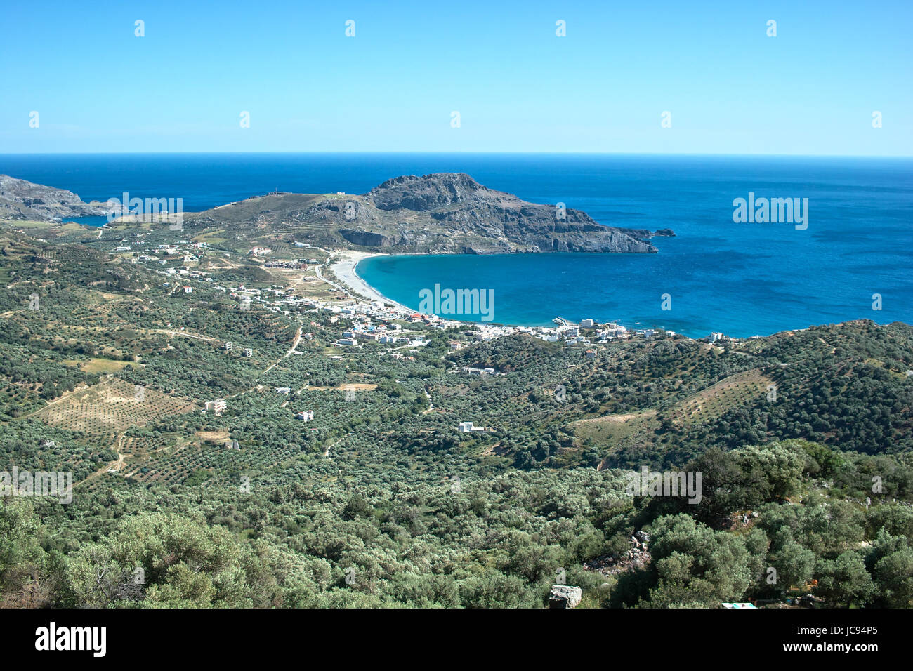 crete - the village of plakias Stock Photo - Alamy