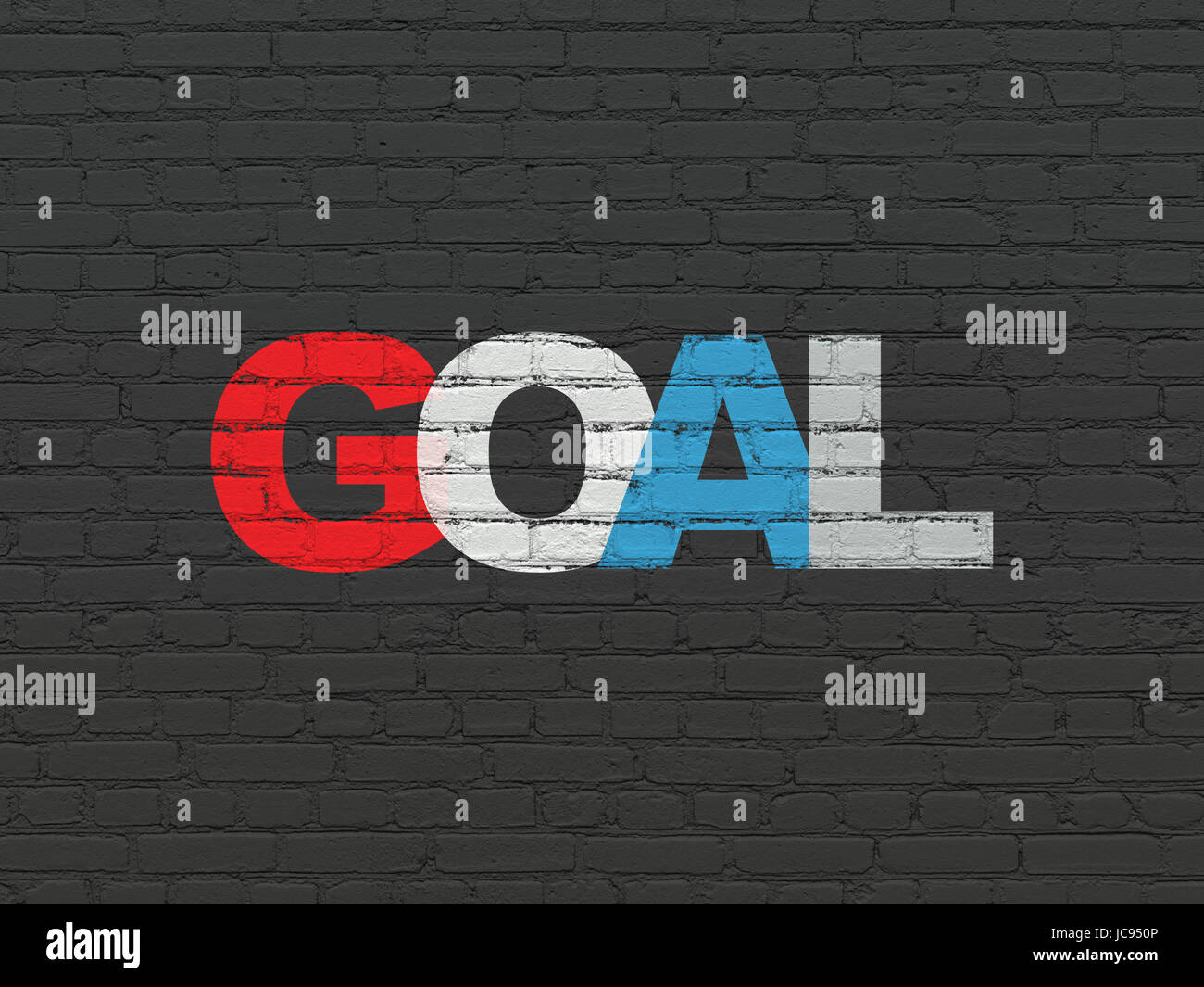 Marketing concept: Goal on wall background Stock Photo - Alamy