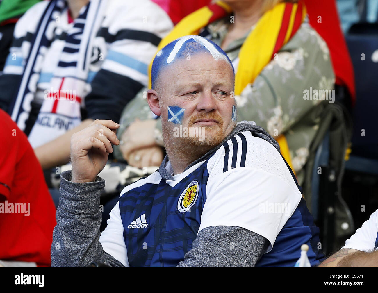 A Scotland fan in the stands during the match Stock Photo - Alamy