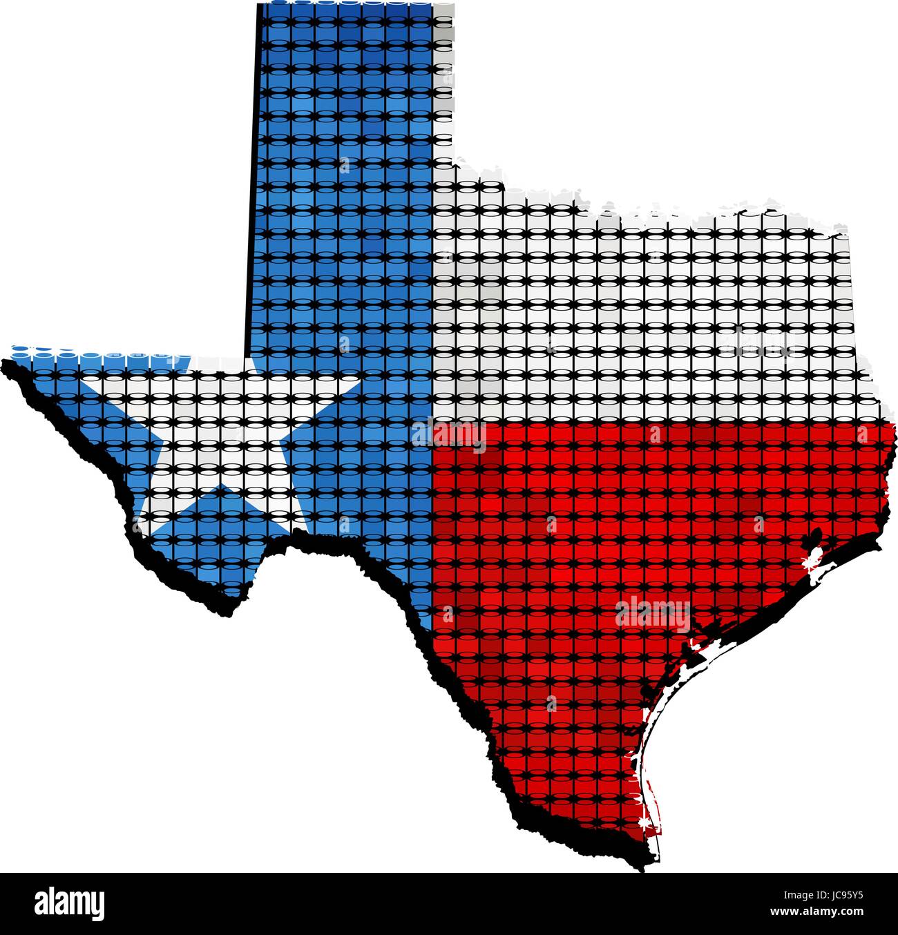 Texas grunge map with flag inside - Illustration, Abstract grunge ...