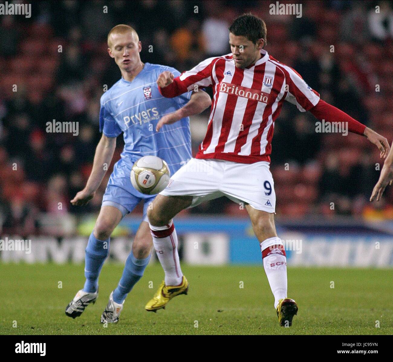 LEVI MACKIN & JAMES BEATTIE STOKE CITY V YORK CITY BRITANNIA STADIUM ...