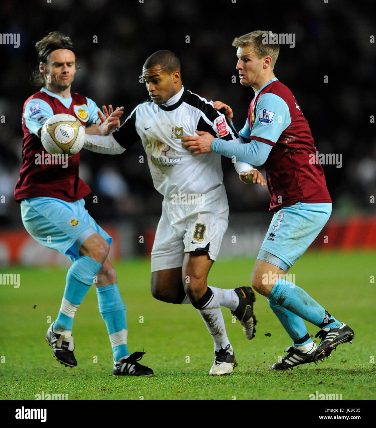 GRAHAM ALEXANDER JERMAINE EAS MK DONS V BURNLEY STADIUM MK MILTON ...