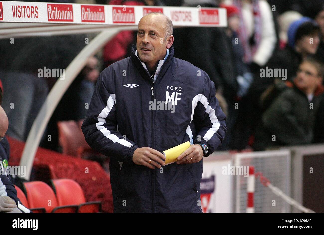 MARTIN FOYLE YORK CITY FC MANAGER BRITANNIA STADIUM STOKE ENGLAND 02 ...