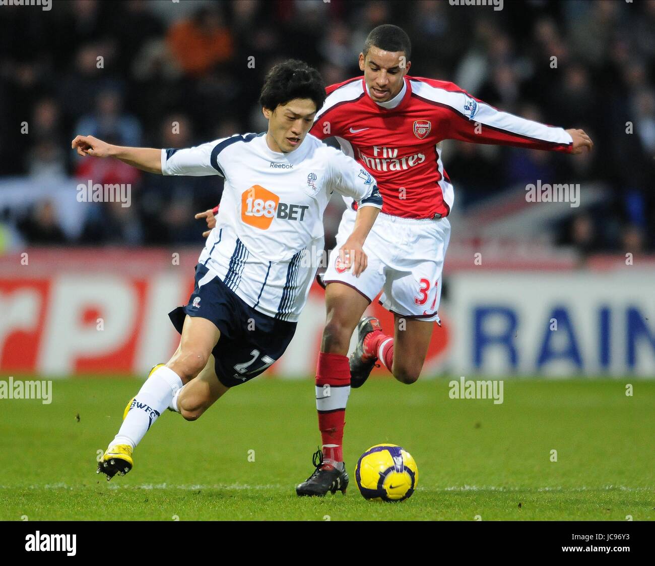 LEE CHUNG-YONG CRAIG EASTMOND BOLTON V ARSENAL REEBOK STADIUM BOLTON ...