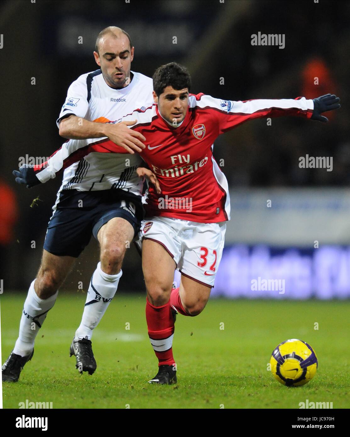 GAVIN MCCANN & FRAN MERIDA BOLTON V ARSENAL REEBOK STADIUM BOLTON ...
