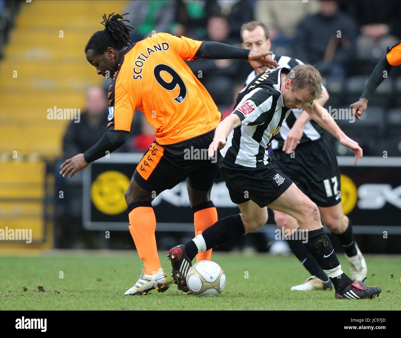RICKY RAVENHILL JASON SCOTLAND NOTTS COUNTY V WIGAN ATHLETIC MEADOW ...