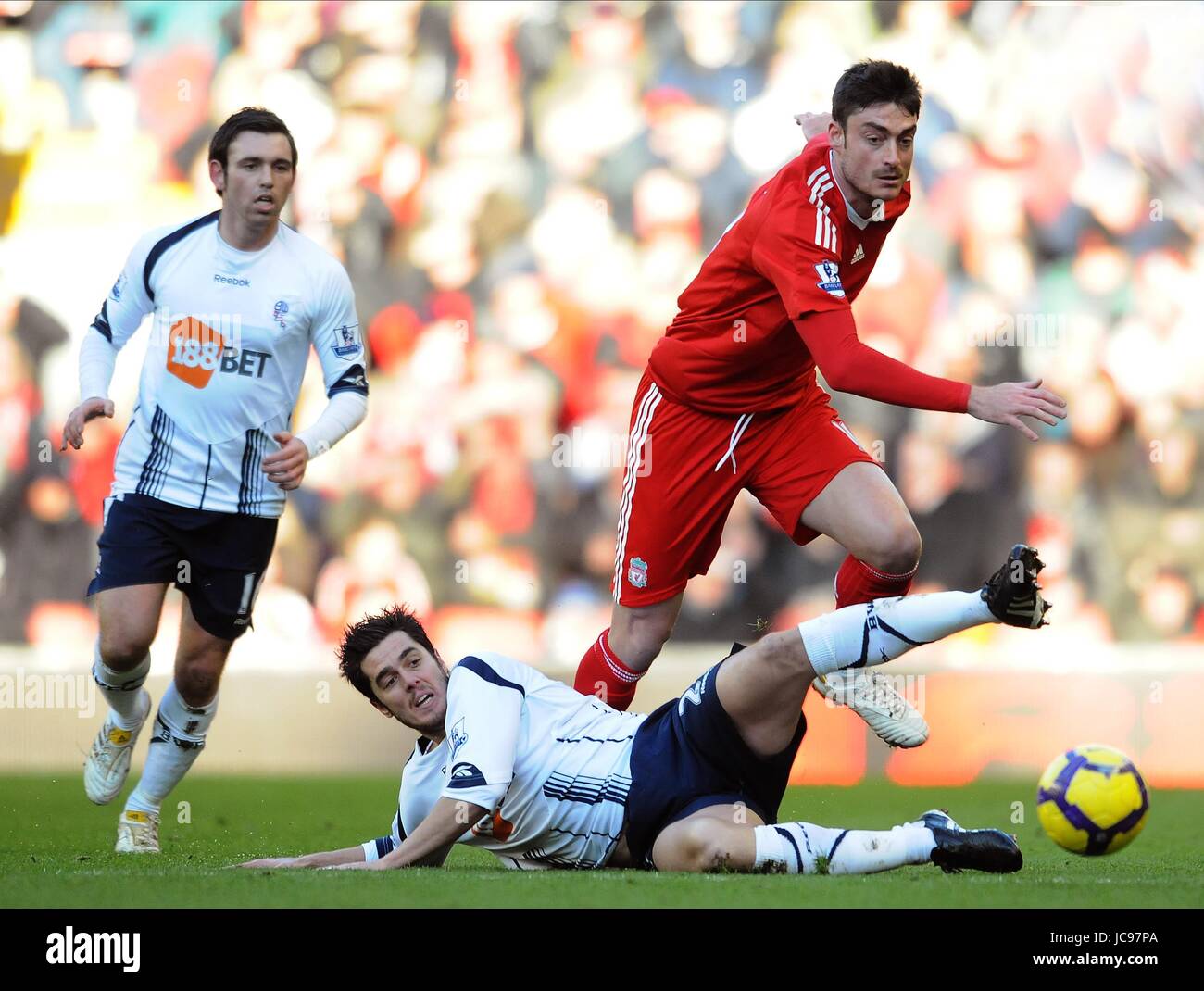 MARK DAVIES & ALBERT RIERA LIVERPOOL V BOLTON ANFIELD LIVERPOOL ENGLAND ...