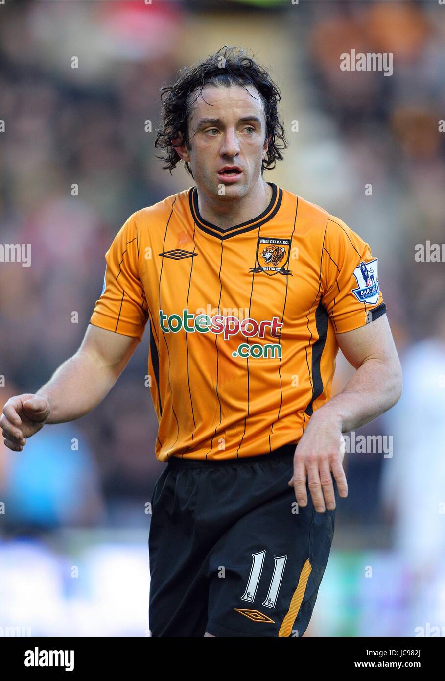 STEPHEN HUNT HULL CITY FC KC STADIUM HULL ENGLAND 30 January 2010 Stock ...
