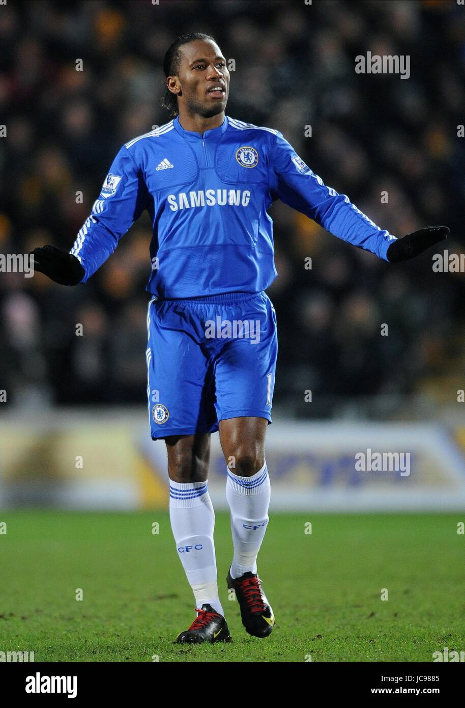 DIDIER DROGBA CHELSEA FC KC STADIUM HULL ENGLAND 02 February 2010 Stock ...