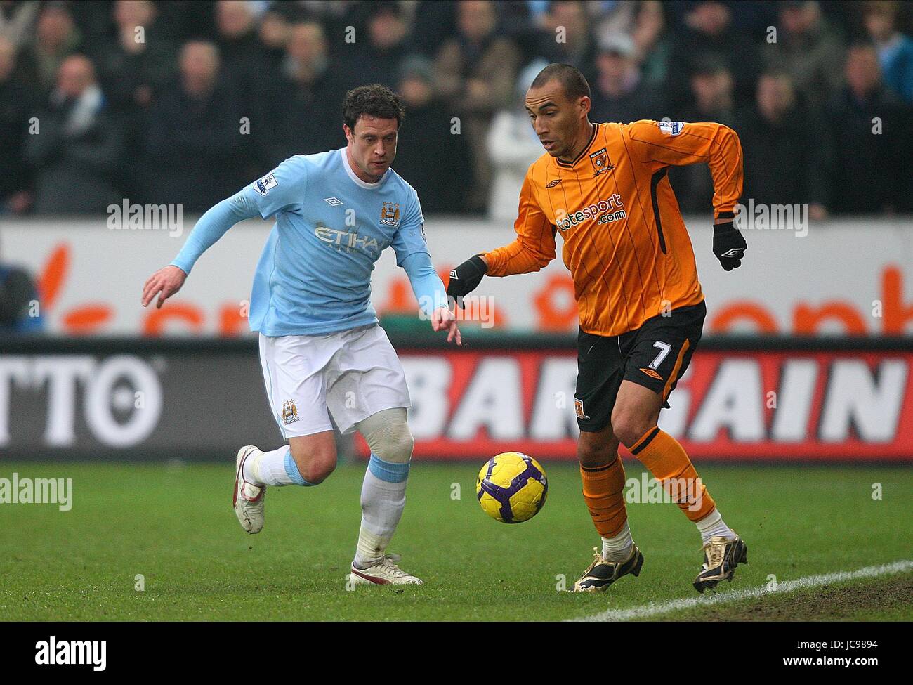 WAYNE BRIDGE & CRAIG FAGAN HULL CITY V MANCHESTER CITY KC STADIUM HULL ...
